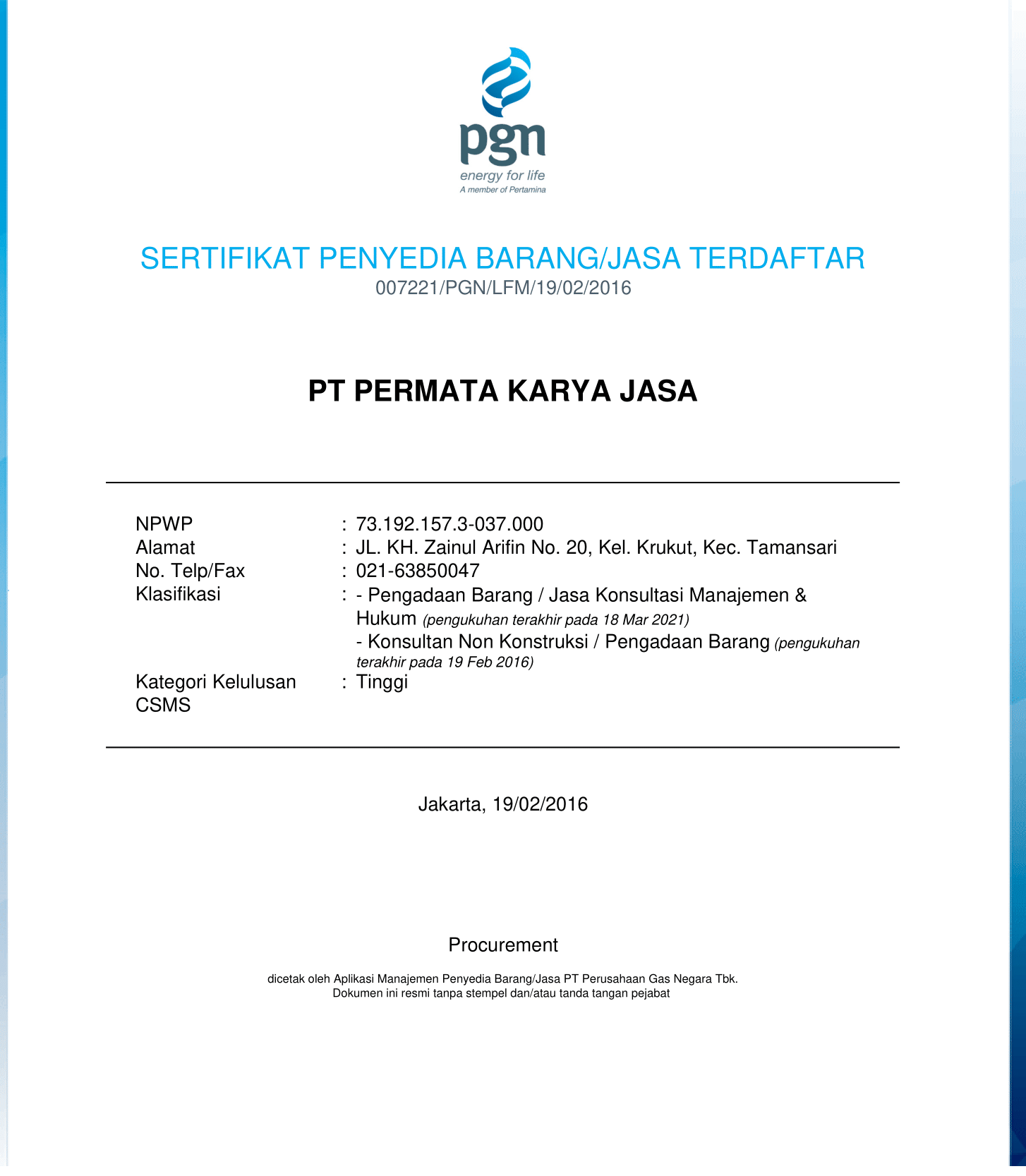 PGN Perkasa